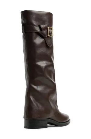 Aldo Eloewiel Faux Leather Knee High Boot - Dark Brown