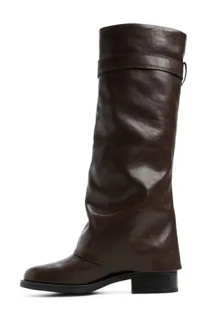 Aldo Eloewiel Faux Leather Knee High Boot - Dark Brown