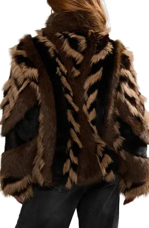AZALEA WANG Inez Faux Fur Jacket