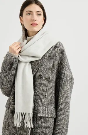 Brunello Cucinelli Cashmere Scarf - Fog