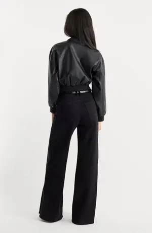 Good American Good Waist High Waist Palazzo Wide Leg Jeans