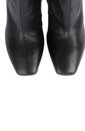 Balmain Wedge Smooth Leather Ankle Boots