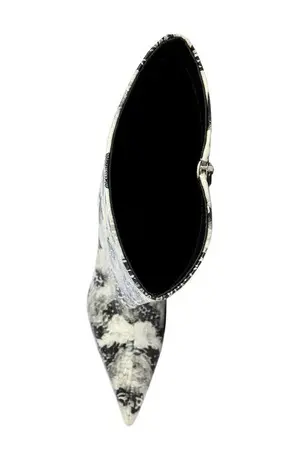 AZALEA WANG Barely Faux Snakeskin Knee High Boot