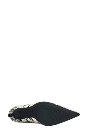AZALEA WANG Barely Faux Snakeskin Knee High Boot