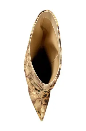 AZALEA WANG Sterre Leopard Print Knee High Boot
