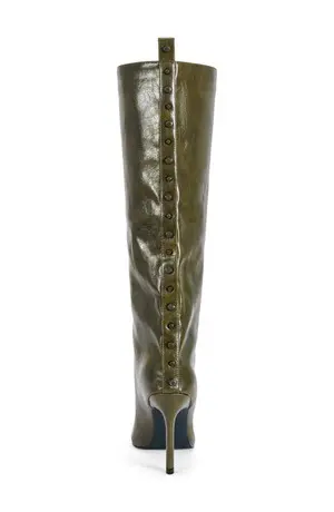 AZALEA WANG Alluring Faux Leather Knee High Boot