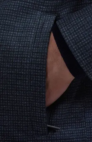 Bugatchi Long Sleeve Knit Button Up Shirt