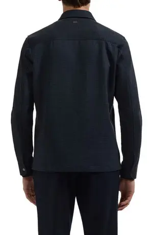 Bugatchi Long Sleeve Knit Button Up Shirt