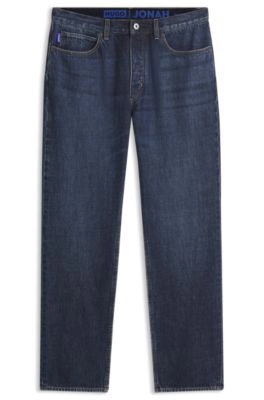 Hugo Regular-fit Dark-blue Stonewashed Denim Jeans