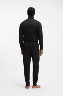 BOSS Cotton Loungewear Bottoms With Signature Stripe Tape