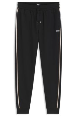 BOSS Cotton Loungewear Bottoms With Signature Stripe Tape