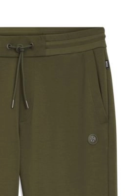 BOSS Regular-fit Cotton Blend Jogger Pants With Drawstring