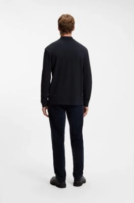 BOSS Cotton-blend Polo Shirt With Waffle-knit Texture