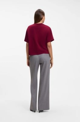 Hugo Cotton-jersey T-shirt With Oversized Logo Embroidery