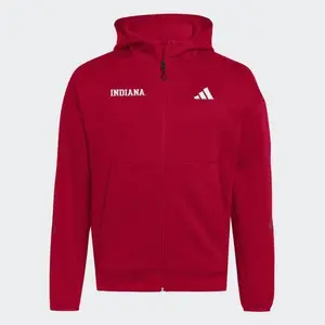 Adidas Indiana Hoosiers Z.n.e. Full-zip Hoodie - Crimson