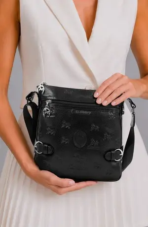CAVALINHO Cavalo Lusitano Embossed Leather Crossbody Bag
