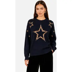 YUMI Star Sequin Relaxed Jumper