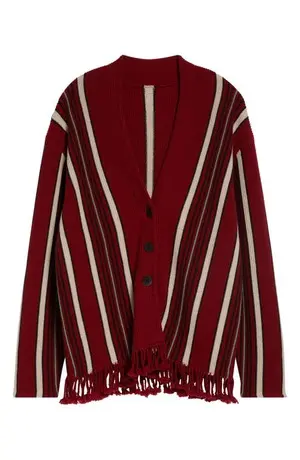 Guest In Residence Handloom Striped Cashmere & Wool Cardigan
