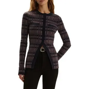 FAVORITE DAUGHTER The Draper Cardigan - Navy Plaid