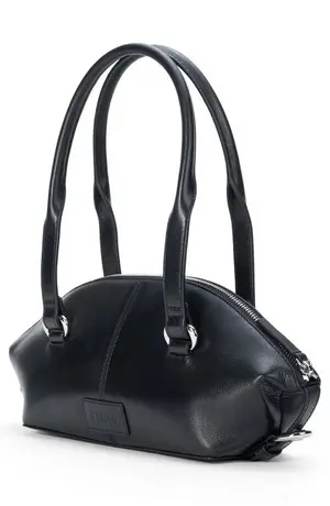 Staud Hester Mini Leather Shoulder Bag - Black
