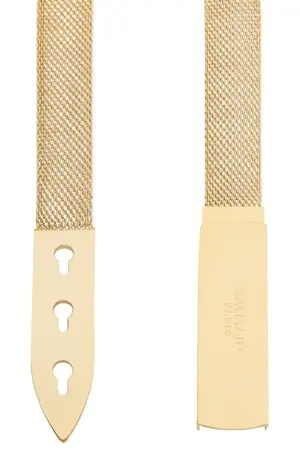 Balmain Braided Brass Belt