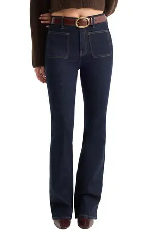 Good American Always Fit Good Classic Bootcut Jeans - Denethicblue04