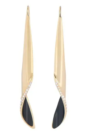 Balmain Organic Twist Earrings In Lacquered Brass - Multicolor