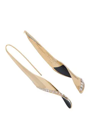 Balmain Organic Twist Earrings In Lacquered Brass