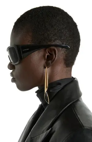 Balmain Organic Twist Earrings In Lacquered Brass