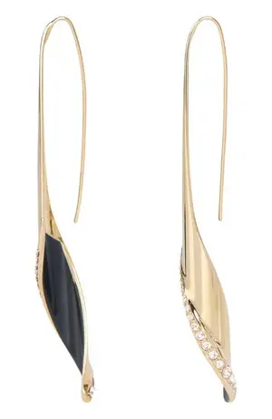 Balmain Organic Twist Earrings In Lacquered Brass