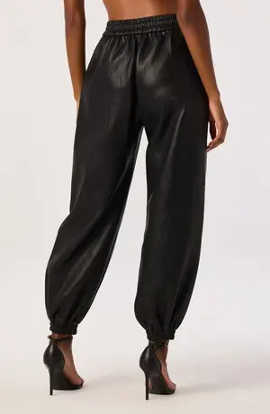 Astr The Label Adity Faux Leather Pants