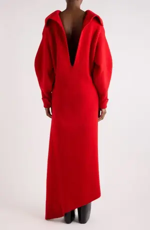 Givenchy High Neck Slashed Knit Minidress