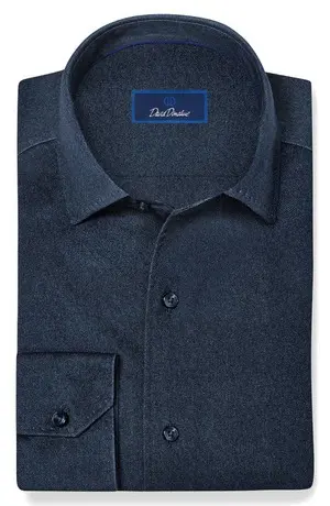 David Donahue Pima Cotton Button Up Shirt