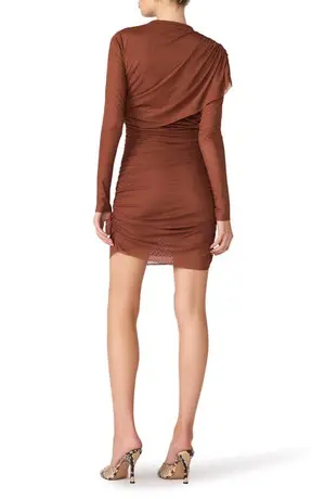 Steve Madden Catrina Ruched Mockneck Minidress