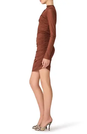 Steve Madden Catrina Ruched Mockneck Minidress