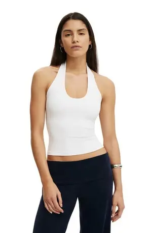 COTTON ON Everyday Smooth Scoop Halter White