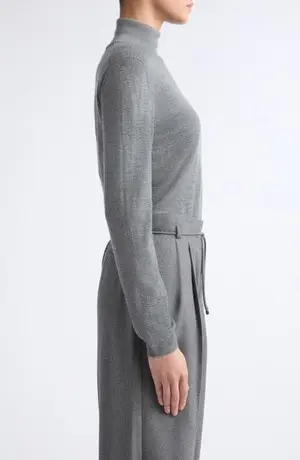 Max Mara Mock Neck Long Sleeve Sweater