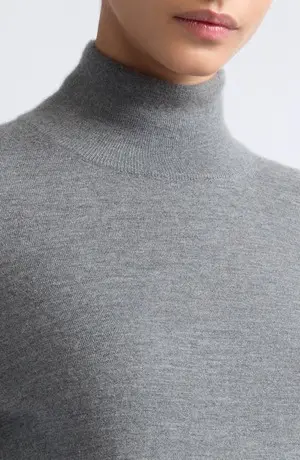 Max Mara Mock Neck Long Sleeve Sweater