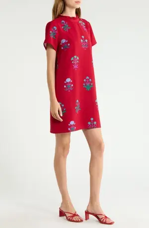 SUGARLIPS Rickie Genora Ruffle Shift Minidress