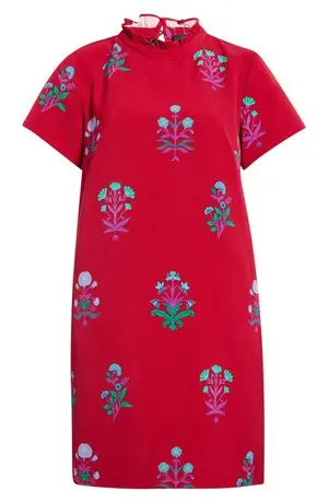 SUGARLIPS Rickie Genora Ruffle Shift Minidress