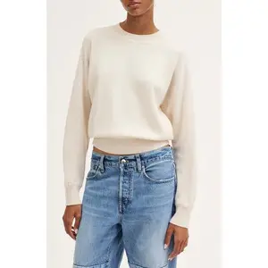 Madewell Relaxed Crewneck Wool Blend Sweater - Canvas