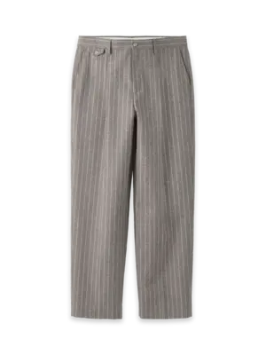 PAUL FREDRICK Finished Pleated Front Pants - Grey