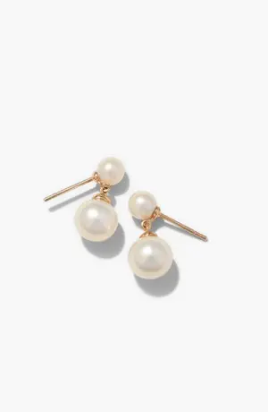 Mejuri Essential Drop Earrings - Pearl