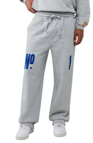 True Religion True No. 1 Big T Sweatpants - Heather Grey