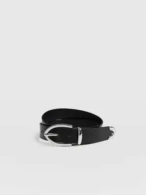 SAINT + SOFIA Hoxton Belt - Black/silver