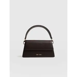 SAINT + SOFIA Lennox Half Flap Bag Chocolate