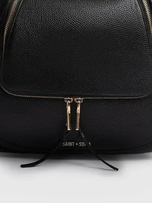 SAINT + SOFIA Marlowe Messenger Bag - Black
