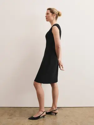 The Fold Sculptural Square Neck Sheath Dress