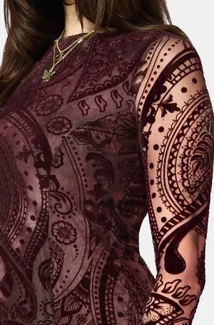 DISTURBIA Loveday Paisley Printed Godet Mini Dress