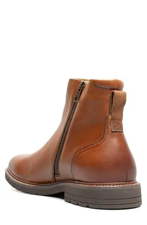 Florsheim Redford Plain Toe Side Zip Boot - Cognac
